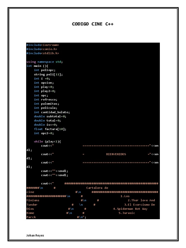 Proyecto de Programación C++ | PDF