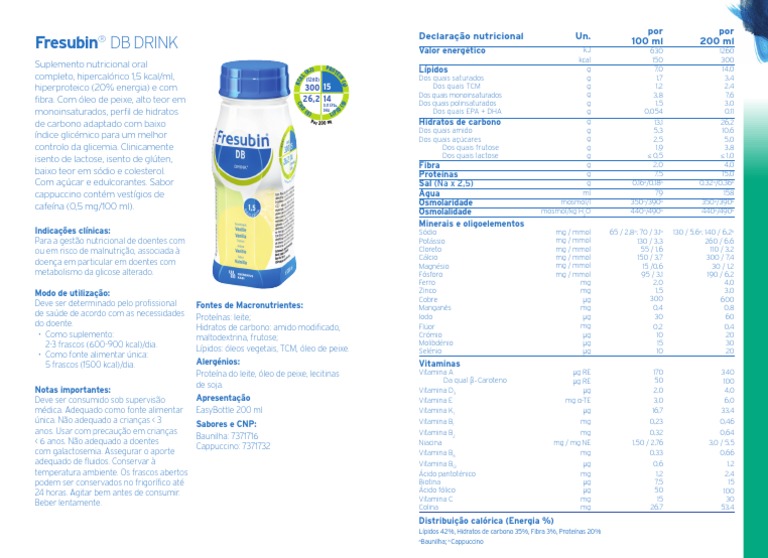 Ficha Produto - Fresubin® DB DRINK | PDF