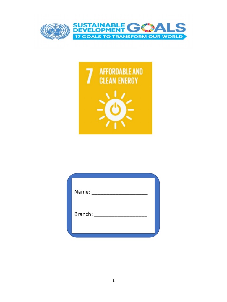 SDG 7: Affordable Energy Awareness | PDF