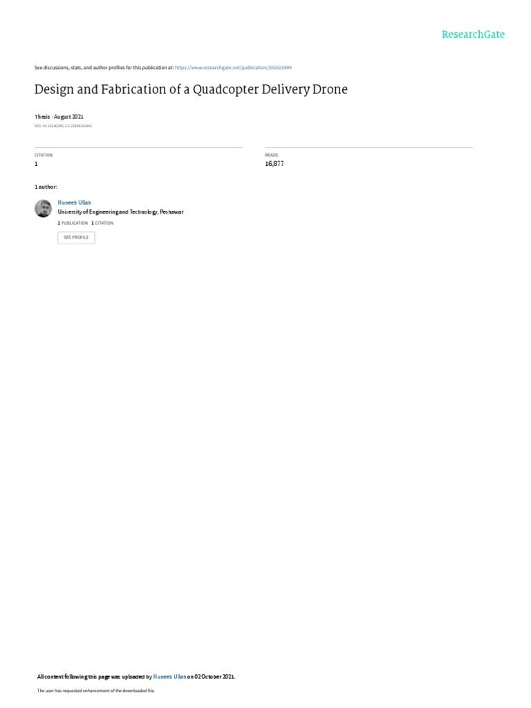 FYP Thesis Final v2 | PDF | Aircraft | Helicopter