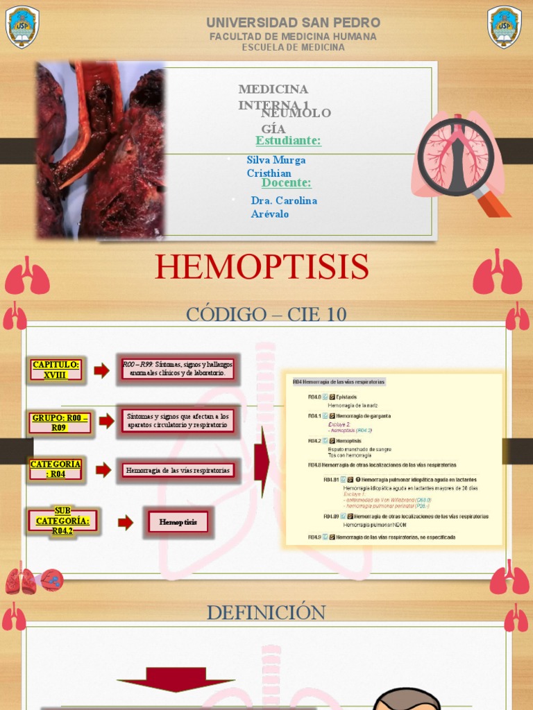 Hemoptisis: Diagnóstico y Manejo | PDF | Medicina CLINICA ...