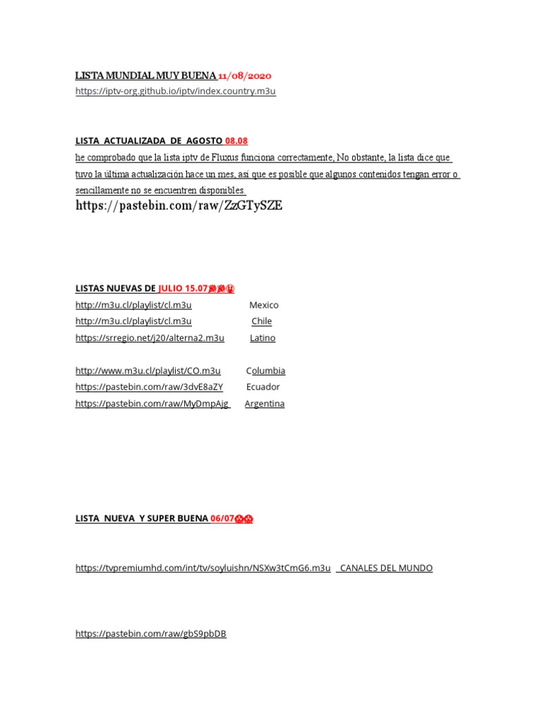 Listas Iptv | PDF