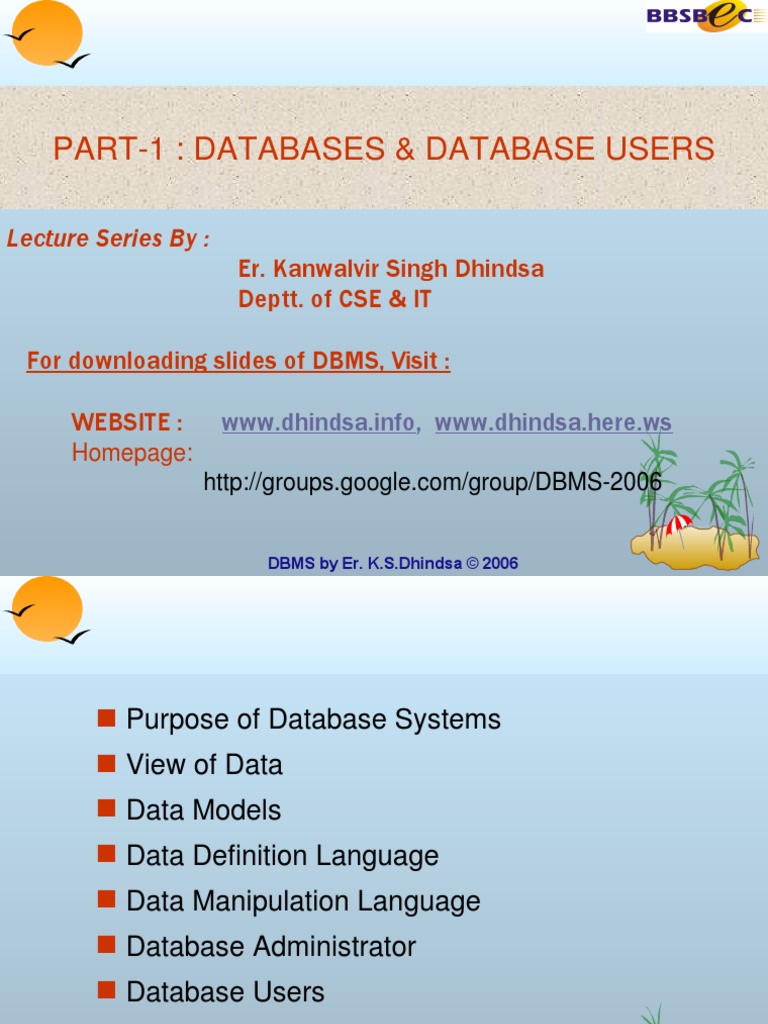 PART1 DatabasesAndUsersss | PDF | Conceptual Model | Databases
