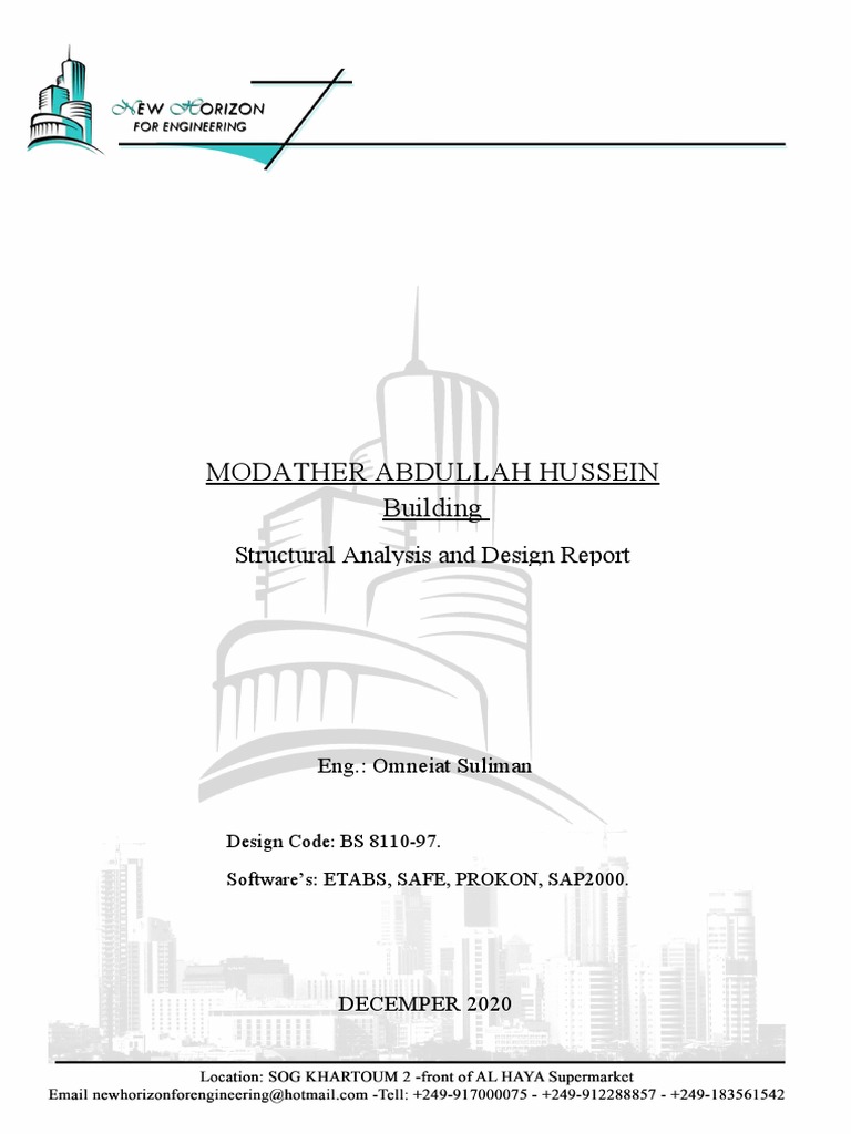 MODATHER STRUCTURAL ANALYSIS REBORT (Autosaved) - Copy | PDF | Concrete | Structural Analysis
