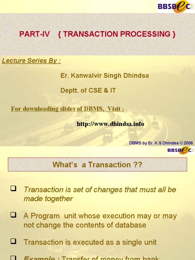 PART 4 Transaction Processing | PDF | Database Transaction | Databases