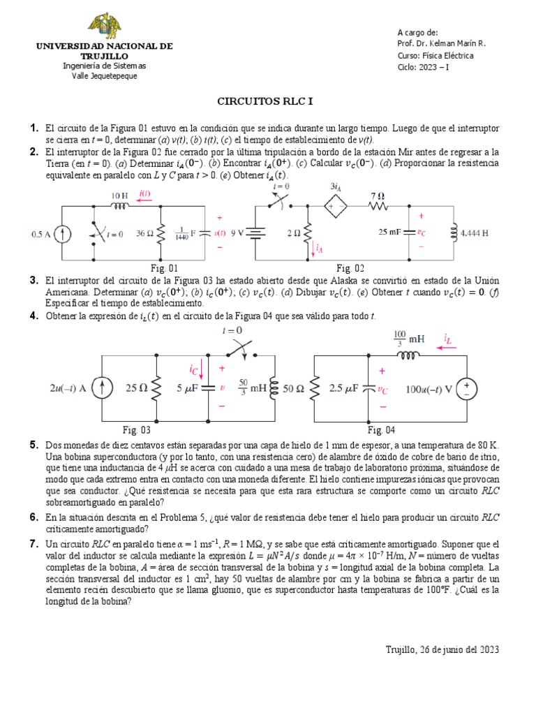 S12 Practica Circuitos RLC I | PDF | Inductor | Electricidad