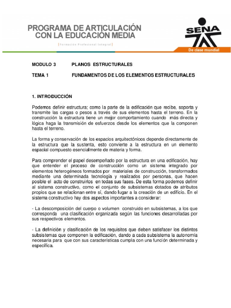 Fundamentos de Los Elementos Estructurales | PDF