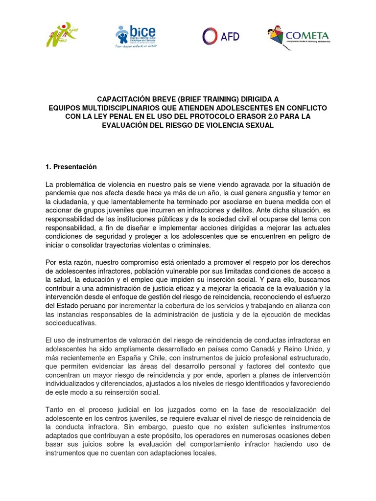 ETA 2021 R2A2 Capacitacion Equipos Multidisciplinarios Protocolo ERASOR ...