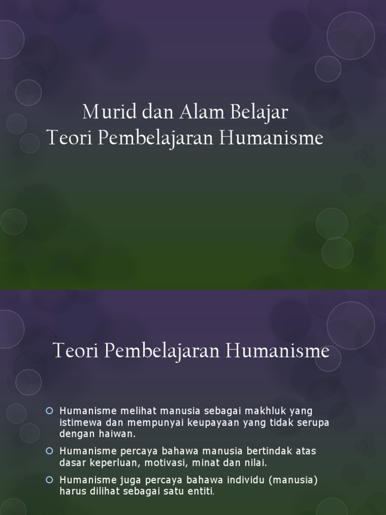 Teori Pembelajaran Humanisme | PDF