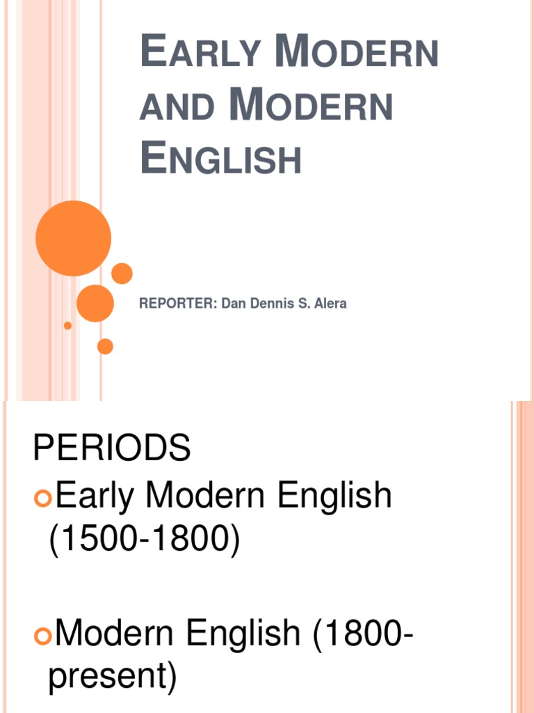 Early Modern English Overview | PDF | Dictionary | English Language