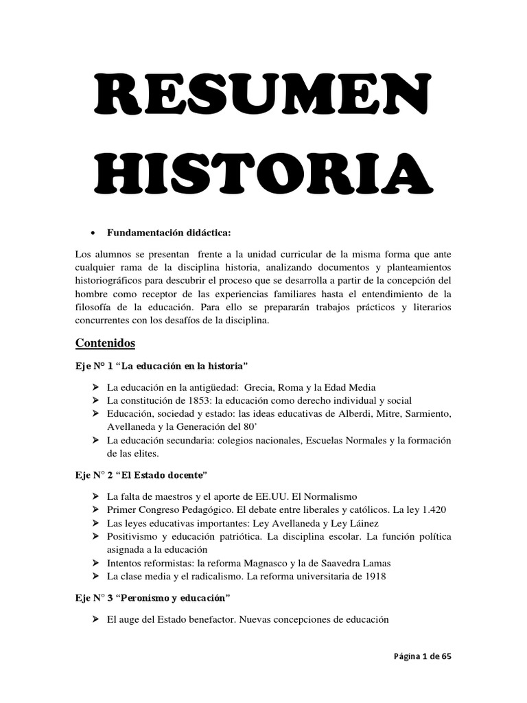 Resumen Historia | PDF