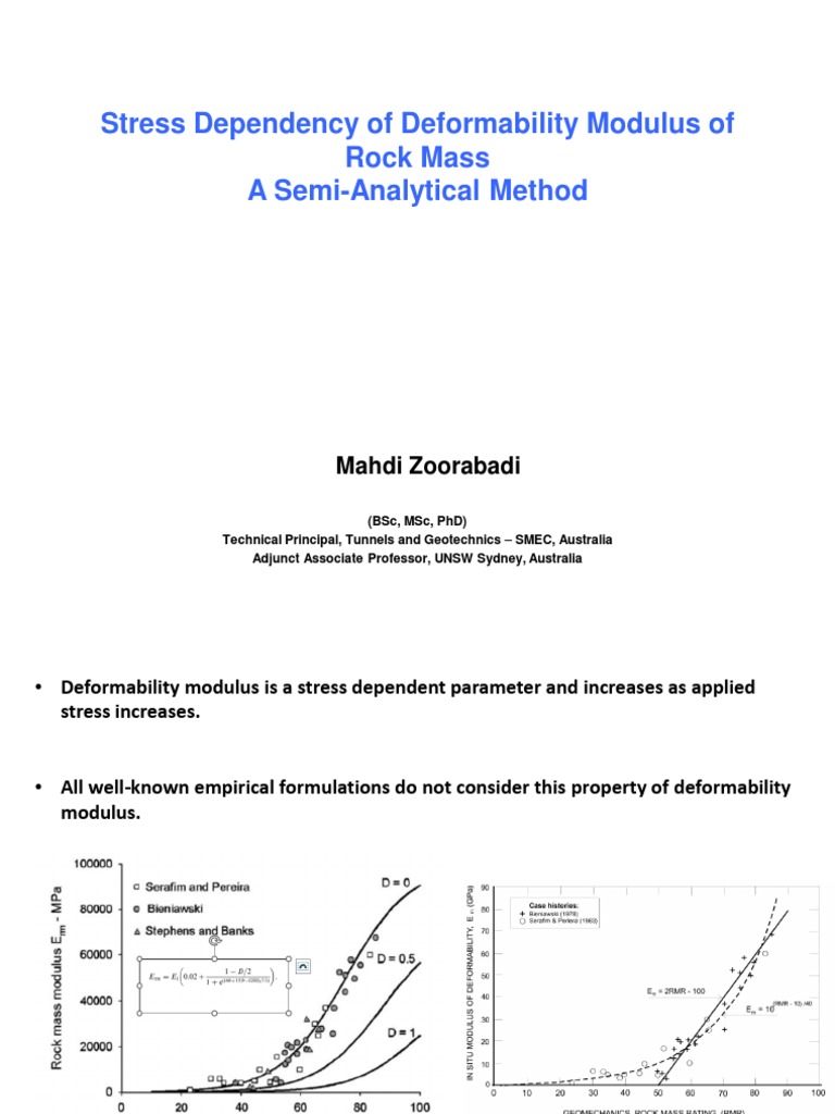 Rock Mass Modulus | PDF | Young's Modulus | Materials