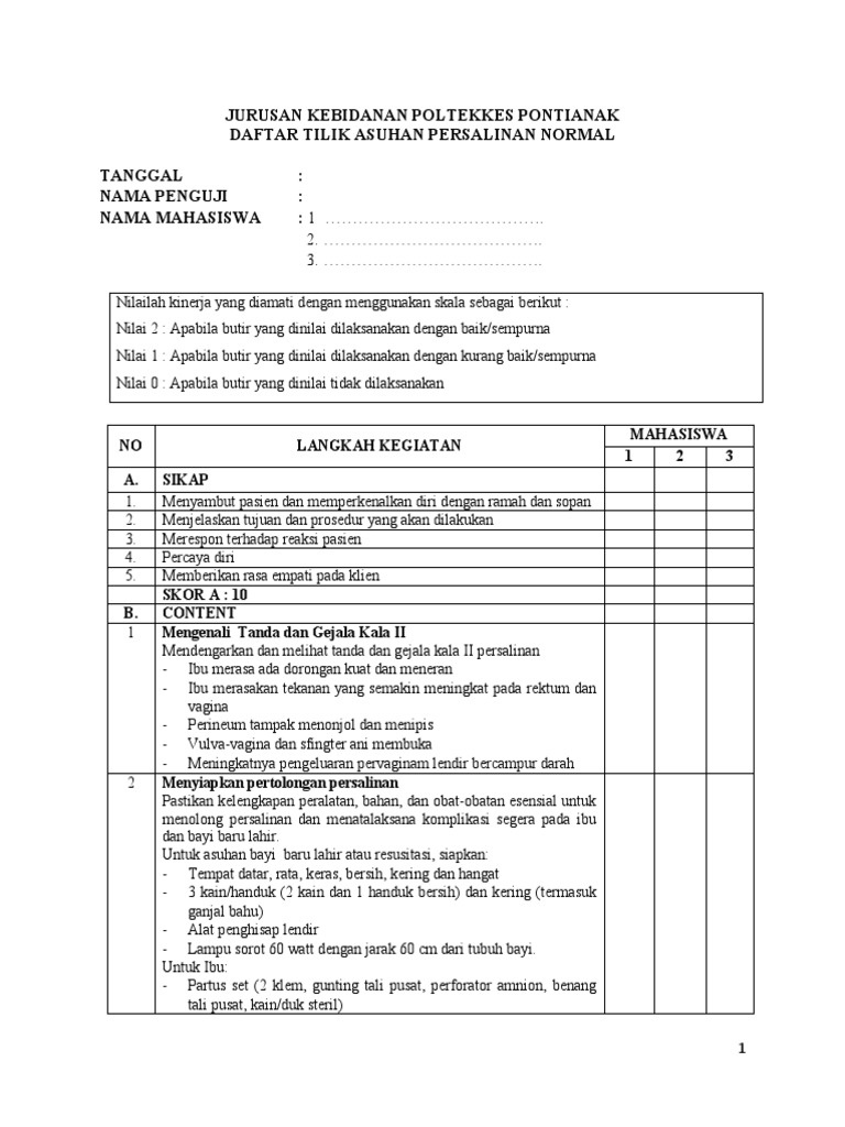 Daftar Tilik APN 2023 | PDF