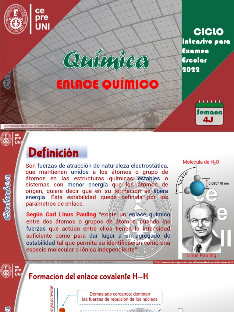 Enlace Químico: Definición y Tipos | PDF | Enlace iónico | Enlace químico