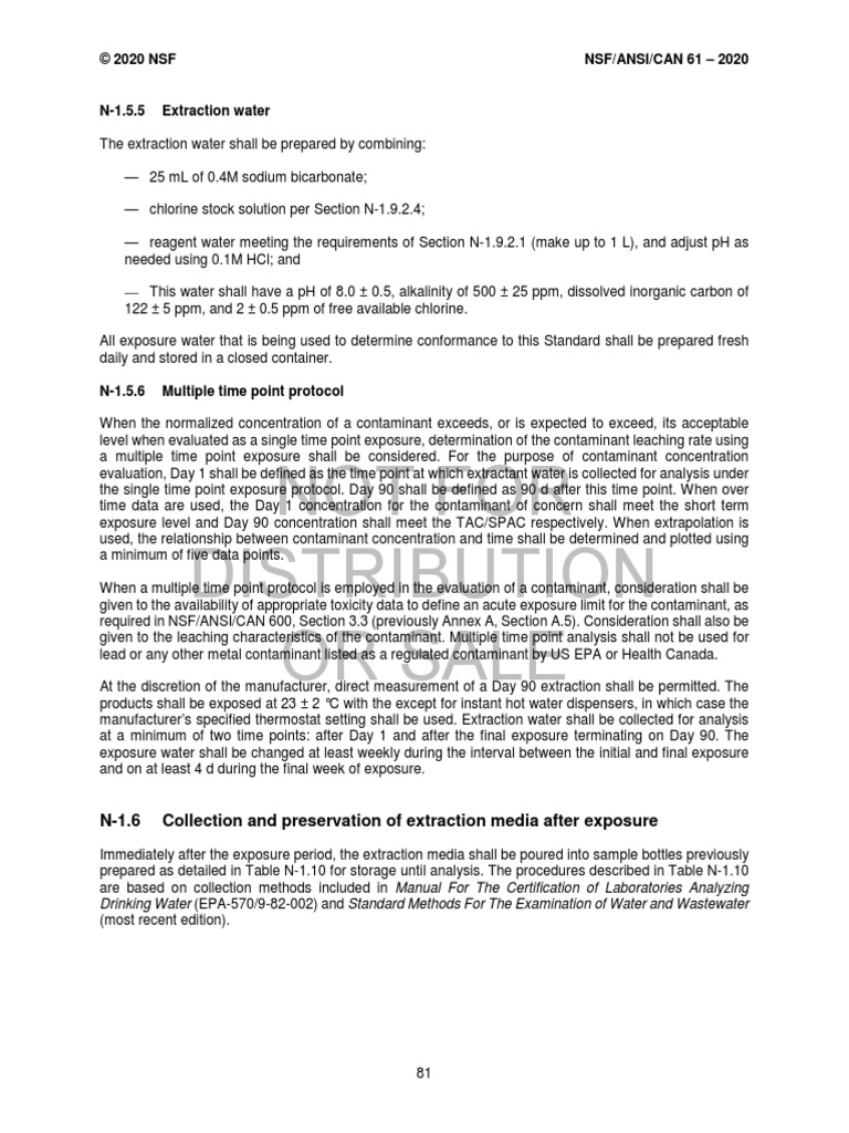 Nsf-Ansi-Can 61-2020-20210602150943 (100-163) | PDF | Detection Limit ...