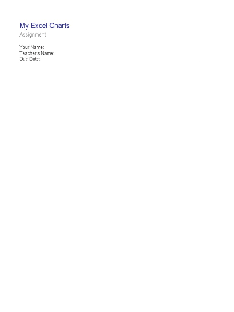 Hands-On Assignment-Creating Charts From An Excel Spreadsheet-Excel ...