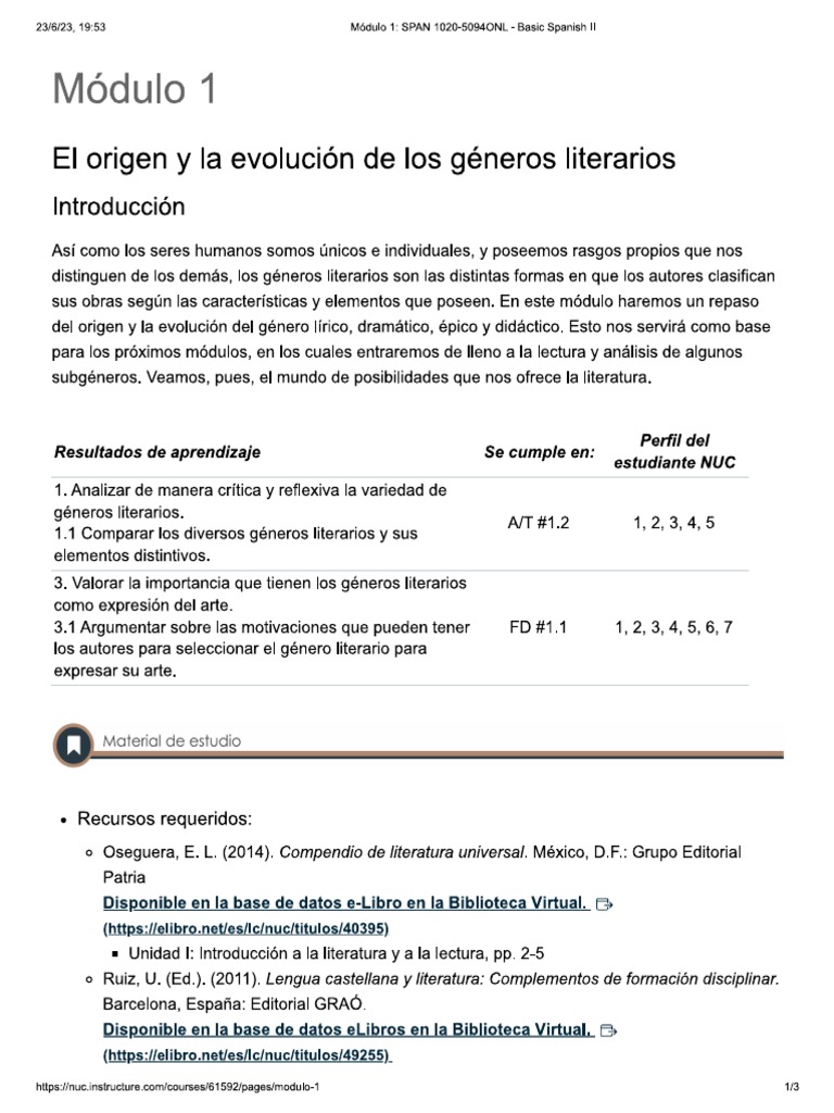 Span 1020 Modulo 1.0 | PDF