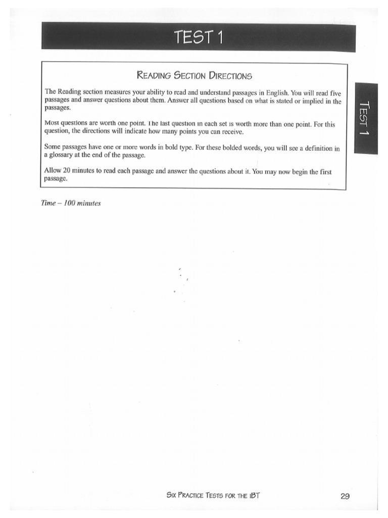 PW Test 1 Reading (Questions 1 To 25) | PDF