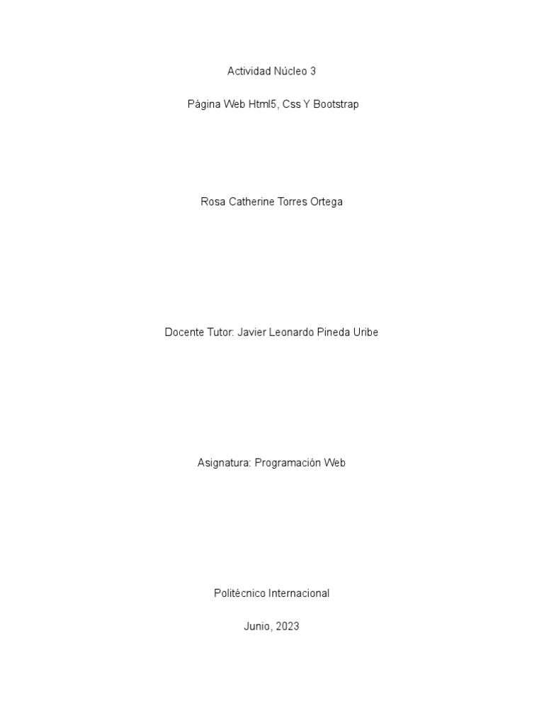 Desarrollo Web con HTML5, CSS y Bootstrap | PDF | HTML | Bootstrap (marco frontal)