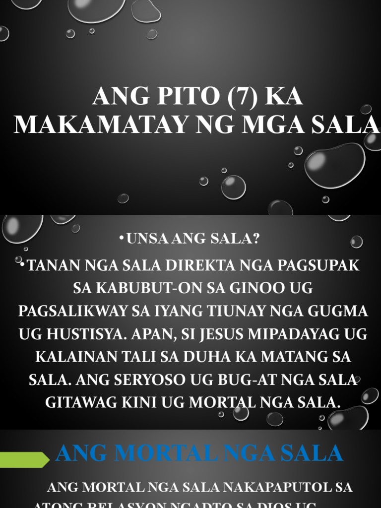 Ang Pito 7 Ka Makamatay Nga Mga Sala | PDF