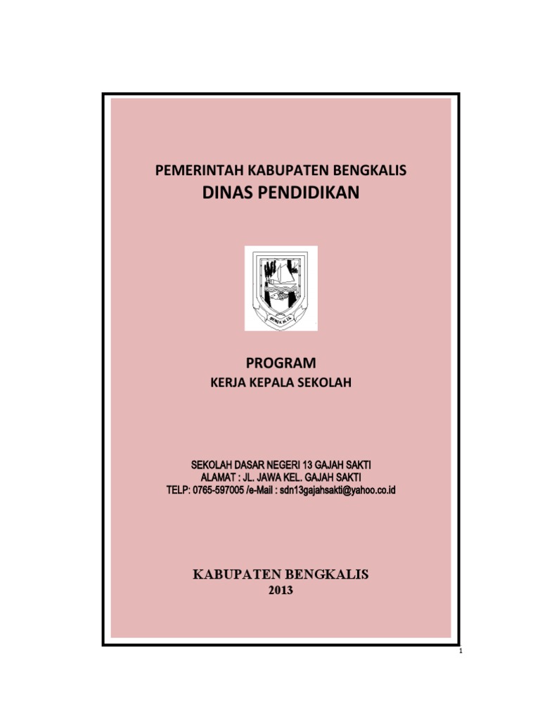 Program Kerja Kepala Sekolah | PDF