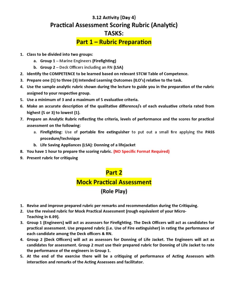 RUBRICS Practical Assessment | PDF | Rubric (Academic) | Behavior Modification