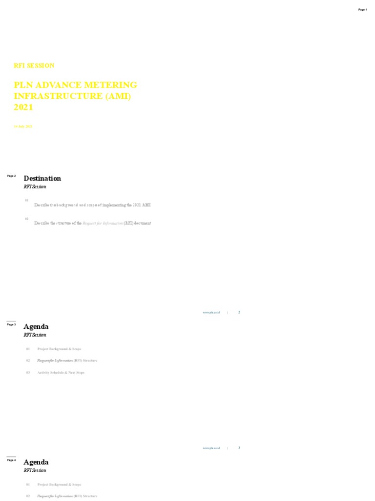 Project Background & Objectives PLN ADVANCE METERING INFRASTRUCTURE ...