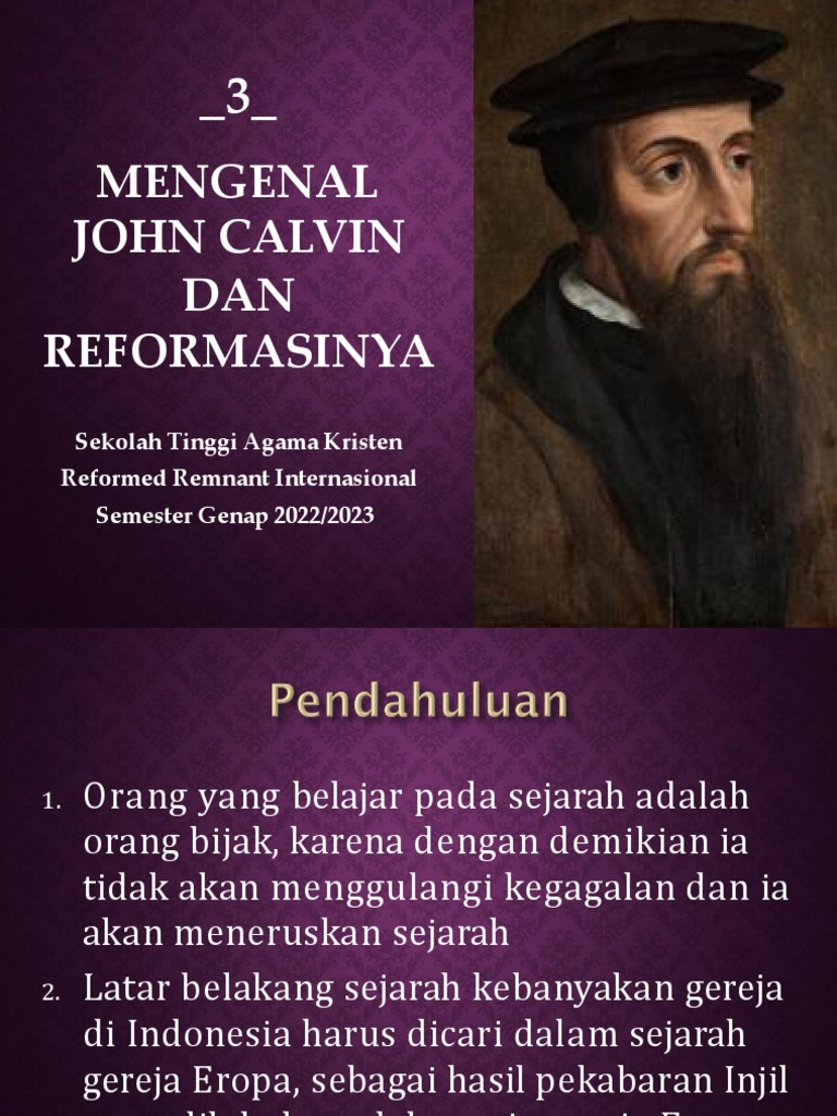 John Calvin Dan Reformasi | PDF