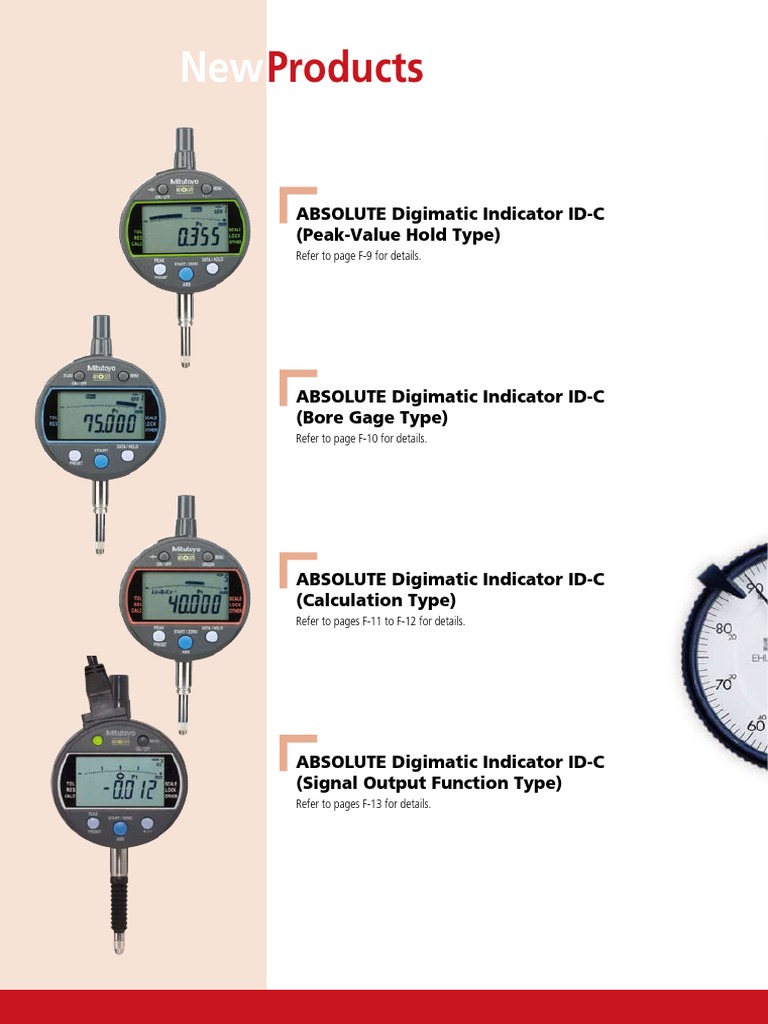 Mitutoyo Digital Indicator Specifications | PDF | Accuracy And ...