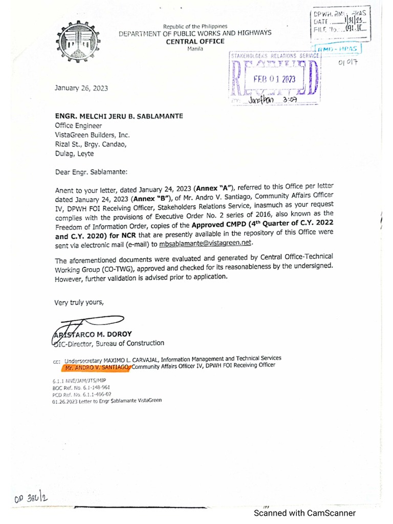 #DPWH-647168421078 - NCR 2020 and 2022 | PDF