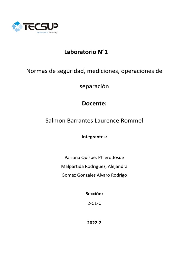 Laboratorio N°1 | Descargar gratis PDF | Destilación | Agua