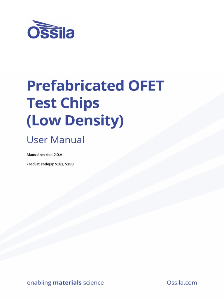 ofet-test-chips-low-density | PDF | Semiconductor Device Fabrication ...