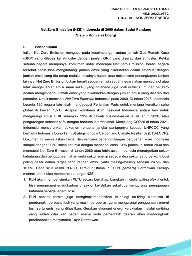 Febrianto Utomo Tugas III Koversi Energi | PDF | Sains & Matematika ...