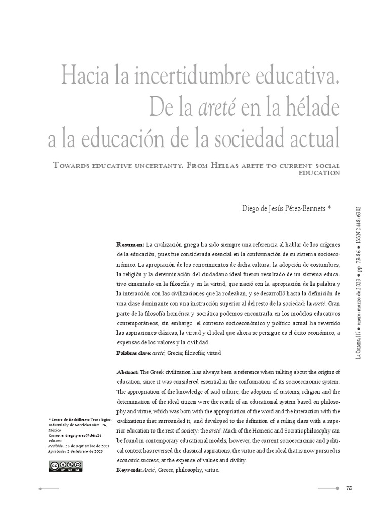 De La Helade A La Educación Actual | PDF