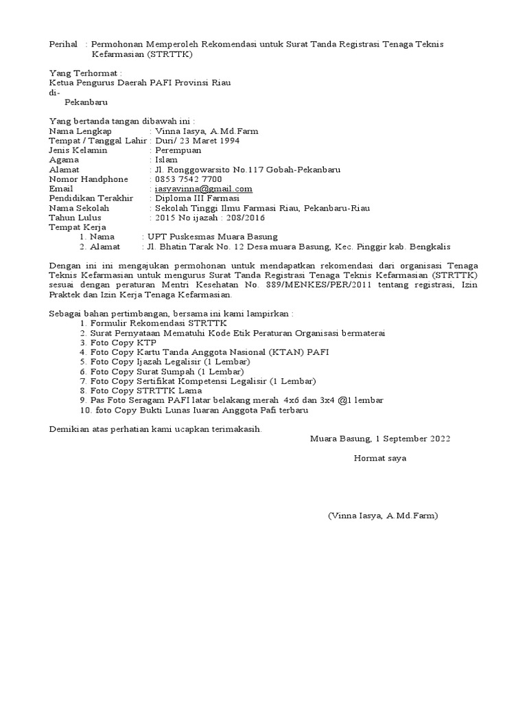 Syarat Buat STRTTK Perpanjangan | PDF | Kesehatan Holistik