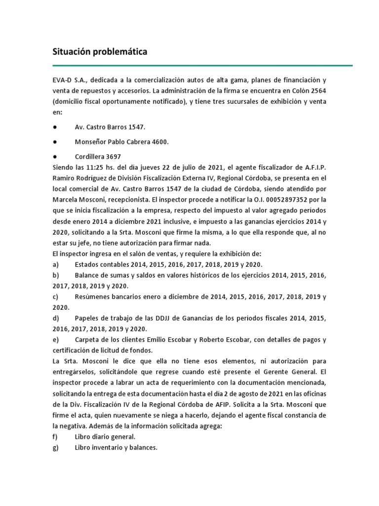 TP4 - Situación Problemática | PDF