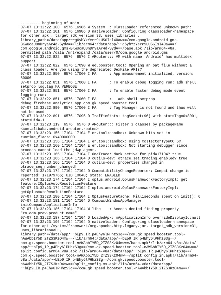 Com.gk.Speed.booster.tool Logcat | PDF