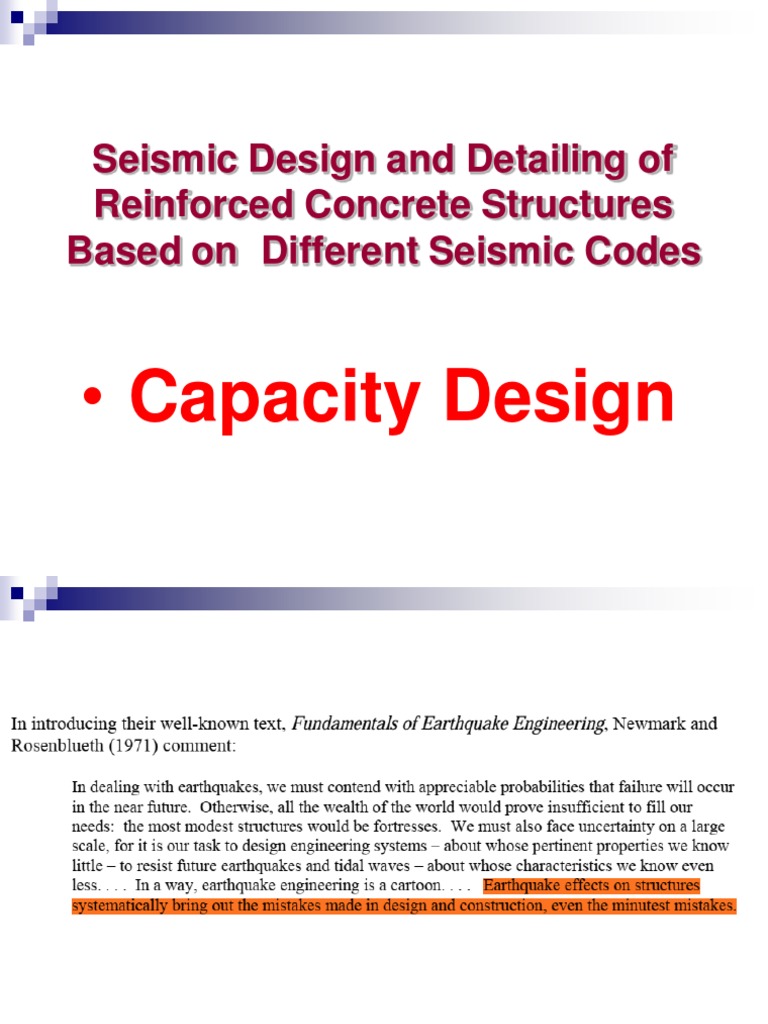 Seismic Design of Reinforced Concrete Structures | PDF | Beam ...