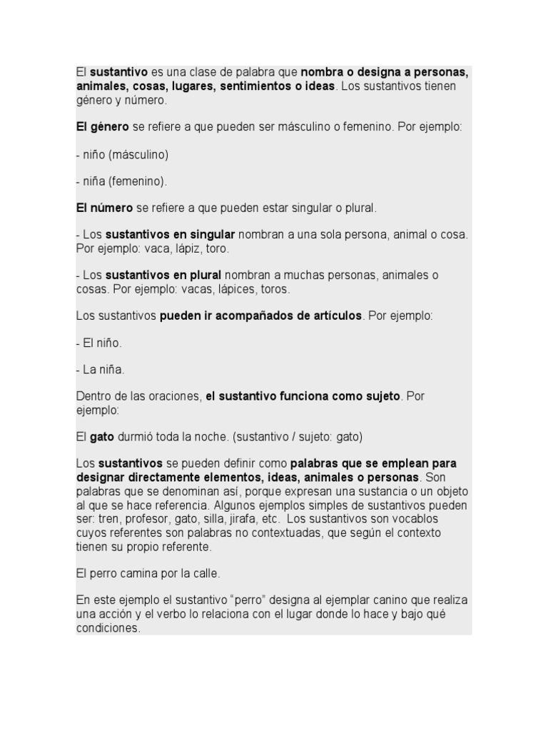 Sustantivos y Adjetivos | PDF | Sustantivo | Adjetivo