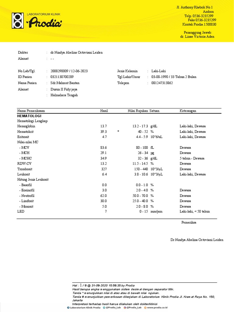Manage Lab Result 2008290009 PDF | PDF