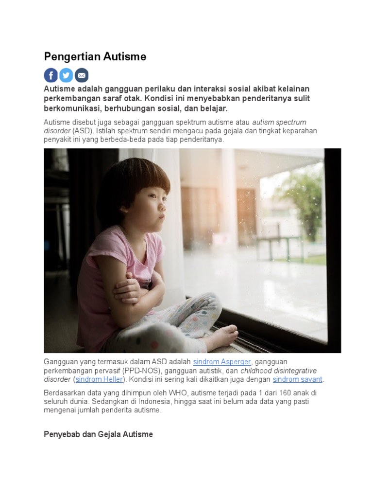 Definisi dan Gejala Autisme | PDF | Pengembangan Diri