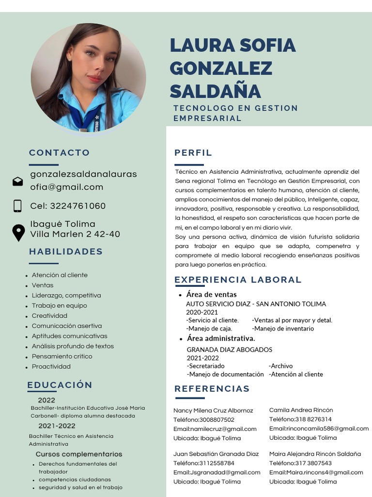 CURRICULUM VITAE LAURA SOFIA | PDF