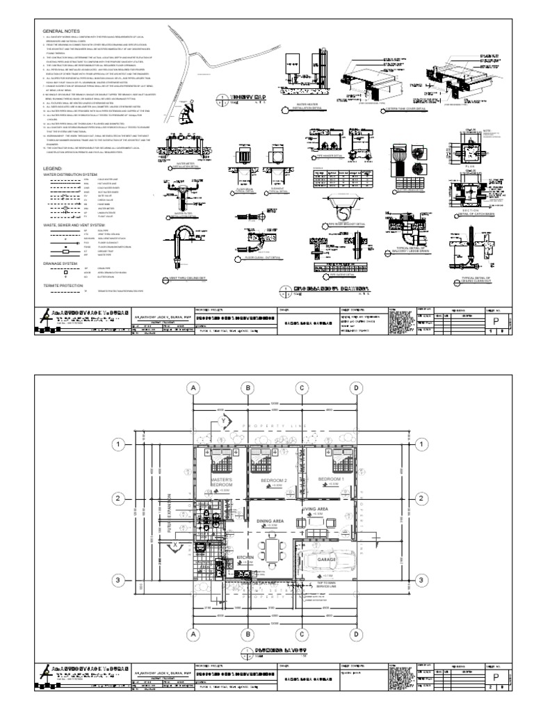 Plumbing Layout Plan for Residence | PDF