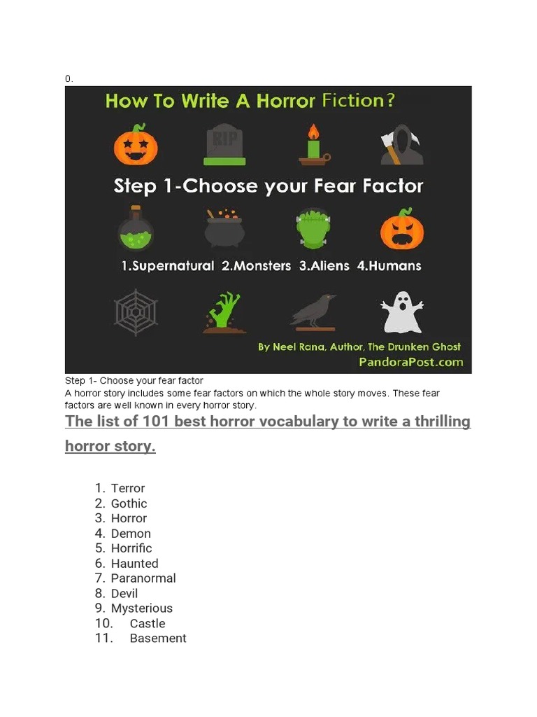 Essential Horror Story Vocabulary | PDF | Young Adult | General Fiction