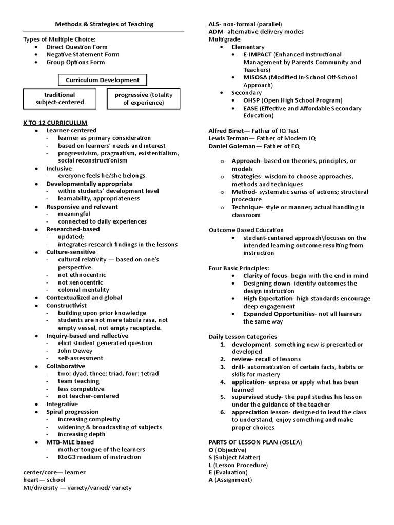 PED4 Methods and Strategies | Download Free PDF | Reinforcement | Learning