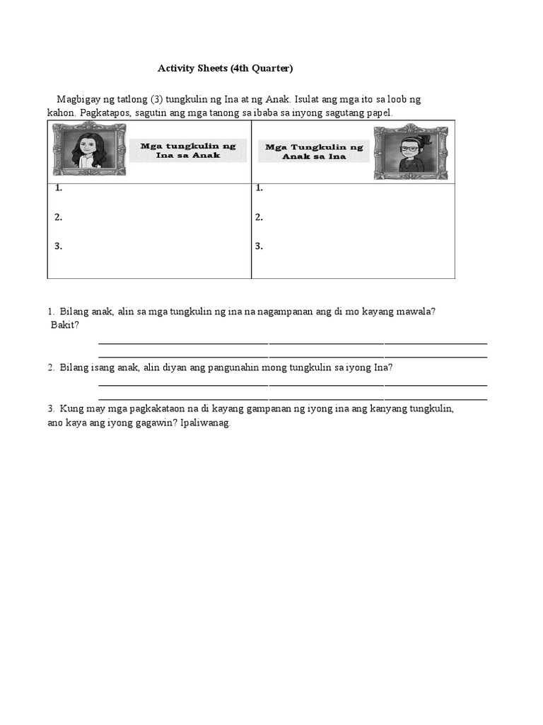 Activity Sheets | PDF