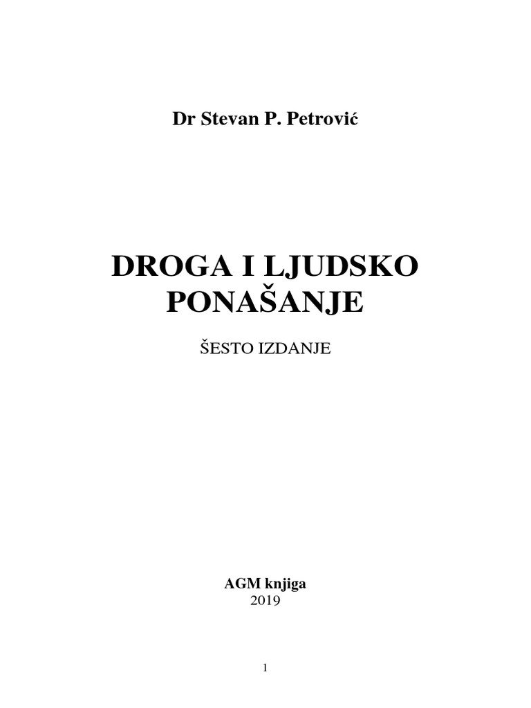 Droga I Ljudsko Ponasanje | PDF