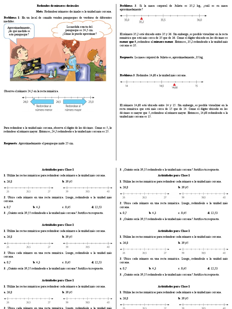 Ejercicios de Redondeo para Quinto Grado | PDF | Matemáticas | Aritmética