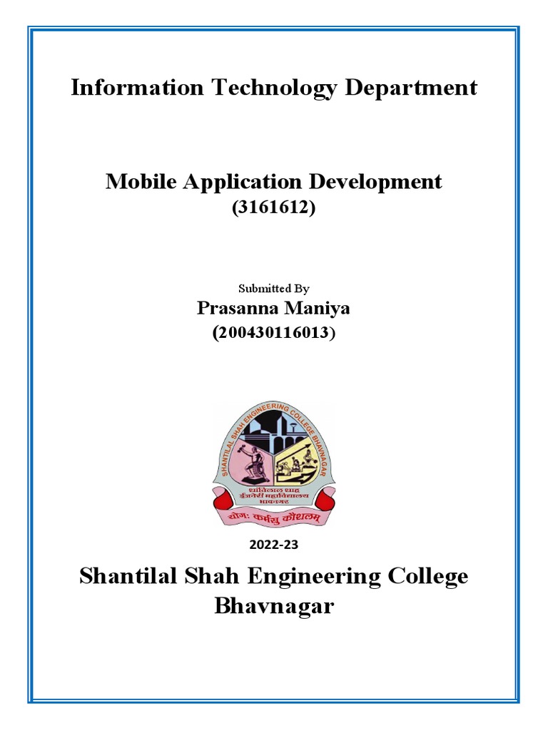 Mad 1-2-3 PM | PDF | Engineering | Android (Operating System)