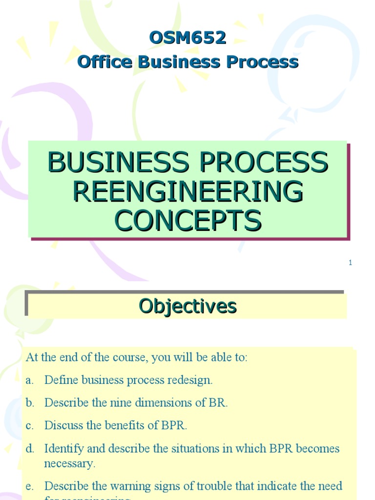 652 Topic 1 - BPR Concepts | PDF | Business Process | Business